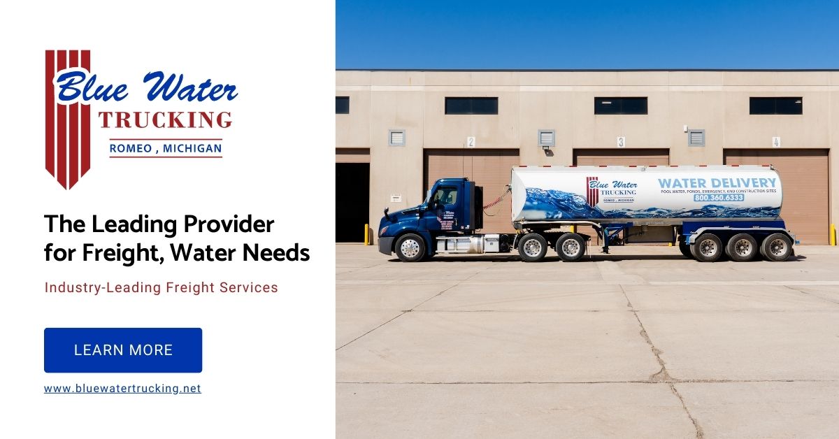 Blue Water Trucking: 24/7 Freight & Bulk Water Delivery Services
